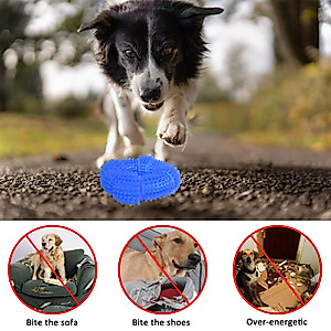 Cdycam Dog Teething Ring Dog Chew Toy, Squeaky Dog Toys for Aggressive Chewers Medium Large Dogs, Rubber Dog Teething Toys