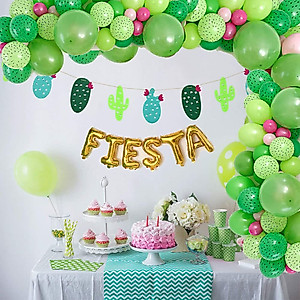 Cactus Fiesta Balloon Garland Kit, Mexican Final Fiesta Balloon Arch with Pink Green Magenta Balloons Cactus Foil Balloon for Cactus Birthday Party, Fiesta Bachelorette Party, Cactus Baby Shower