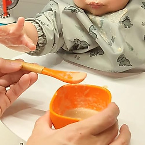Avanchy Baby Bowls Silicone MINI Prep Bowl Set for Babies Kids Toddler for Feeding Food 4 oz, Blue