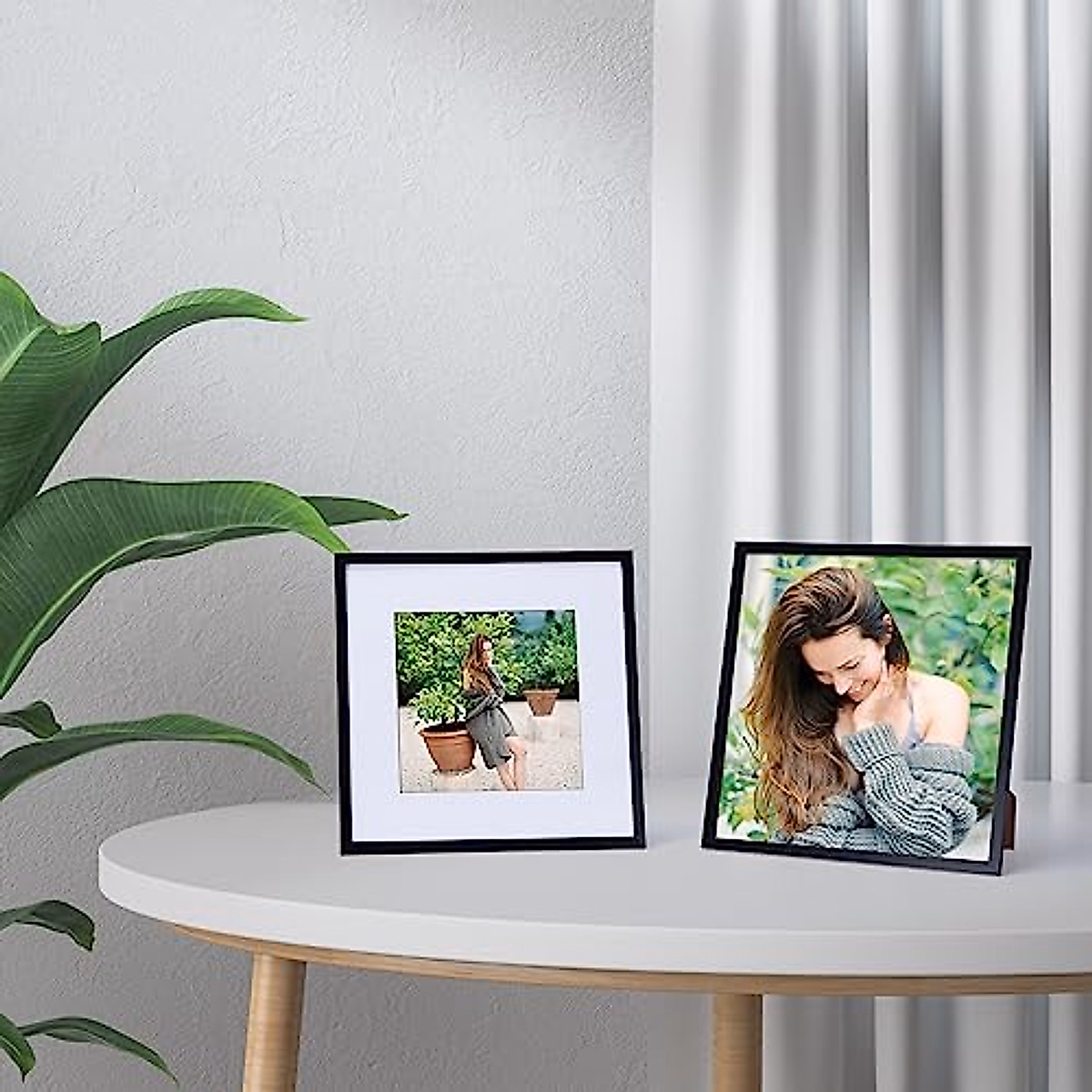 Giftgarden Black 12x12 Picture Frame Set of 7, Matted to 8x8 with Mat or 12 x 12 without Mat, Multi Square Photo Frames for Wall or Tabletop Display
