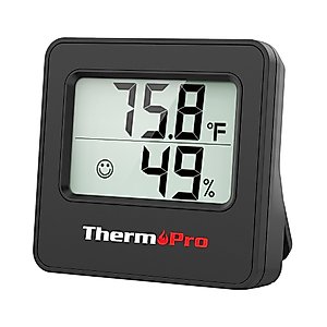 ThermoPro TP157 Hygrometer Indoor Thermometer for Home, Room Thermometer Humidity Meter with Accurate Temperature Humidity Sensor for Greenhouse Baby Room Office-1 Pack