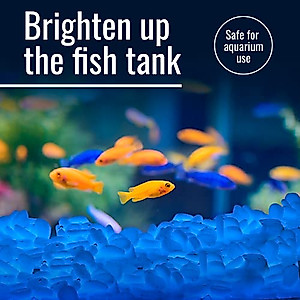Graham Products Glow in The Dark Rocks 190PCS, Glowing Fish Tank Pebbles - Indoor/Outdoor Yard Décor; Garden/Aquarium/Planter/Walkway/Driveway, Blue