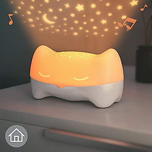 BENBAT Hooty Baby Soother and Projector - Sound and Sleep Projector with Glowing Night Light and Starlight Projection Image for Nursery or Car - for Use at Home or On-The-Go