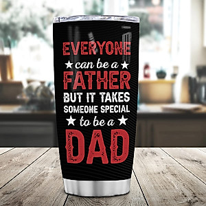 wowcugi Personalized New Dad Gifts For Promoted To Father Tumbler Coffee Travel Mug Expecting Gifts For Men Birthday Husband Cup Gift
