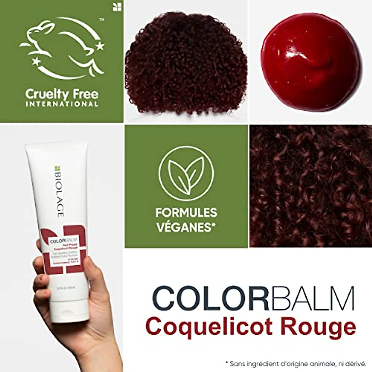 Biolage Color Balm | Semi-Permanent Color Depositing Conditioner | For Vibrant, Hydrated Hair | Red Poppy | Vegan | 8.5 fl. oz. | 8.454 Fl. Oz