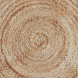 HOMEMONDE Round Circle Living Room Rugs 5-Feet Handmade Braided Area Rug Carpet for Kitchen, Bedroom