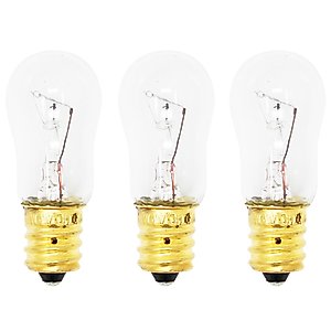 3-Pack Replacement Light Bulb for General Electric GSH25JSDBSS Refrigerator - Compatible General Electric WR02X12208 Light Bulb