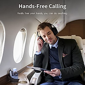 Tecno Bluetooth Headphones with Microphone, Wireless Over Ear Bluetooth Headphones, Deep Bass Memory Foam Ear Cups Headphones Wireless Bluetooth with Portable Case for Travel Home Office, N1