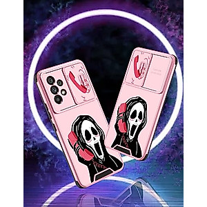 Goocrux for Samsung Galaxy A53 5G Case Skeleton for Women Girls Cute Skull Girly Phone Cover Gothic Design Aesthetic with Slide Camera Cover Funny Cool Cases for Galaxy A53 6.5''