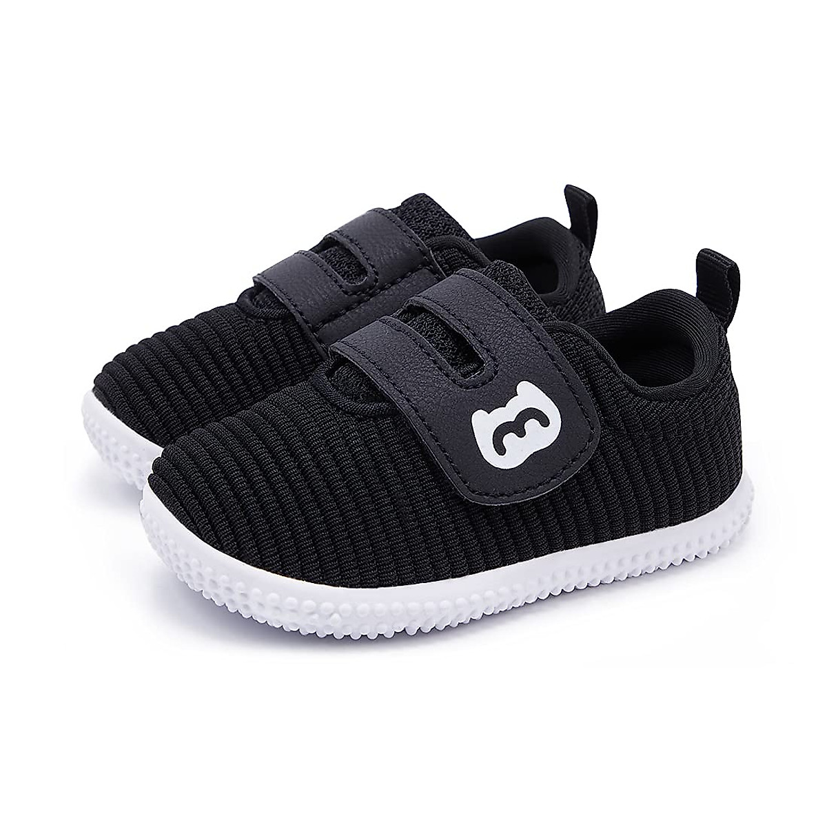 BMCiTYBM Baby Walking Shoes Girls Boys Sneakers Infant Shoes 6 9 12 18 24 Months Black Size 12-18 Months Toddler