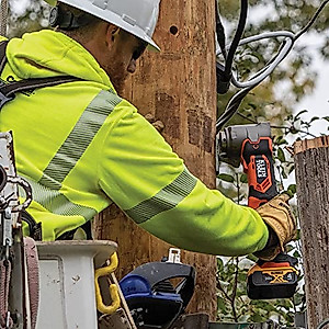 Klein Tools BAT20LW1 Right-Angle Impact Wrench Kit, 300 ft-lb, Compact and Cordless, Includes Batteries, Charger and Carrying Case