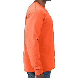 Jerzees Mens Womens Dri-Power Long Sleeve T-Shirt T Shirt, Safety Orange, Large US