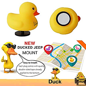 TEYOUYI 8pcs Duck Plug - Rubber Duck Mount,Flock Locker Rubber Duck Holder for Jeep Dash and Fixed Display,Gift for Jeep Lover,Black（Excluding Rubber Duck）