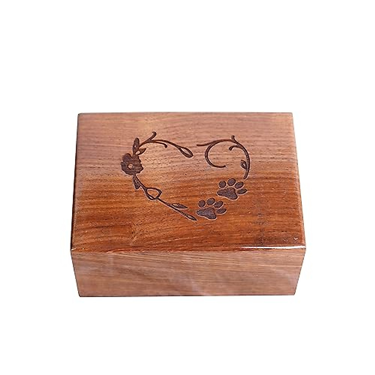 SUPER QUALITY HANDICRAFTS INDIA Wooden Urn Box For Pet Ashes | Handmade Rosewood Keepsake Urns (6 x 4 x 2.75)