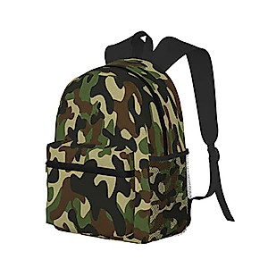 Limhibu Travel Backpack for Boys Girls Kids, Army Soldier Backpacks Children School Bag Bookbag Daypack for Men Women