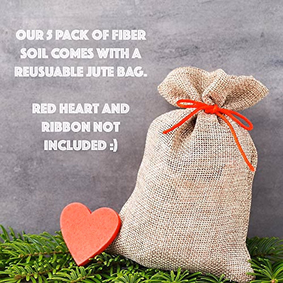 Expanding Organic Fiber Soil, Amazing Potting Soil for Indoor Plants & Herbs. Soil Discs Made from Coco Coir. Comes in Reusable Jute Bag.