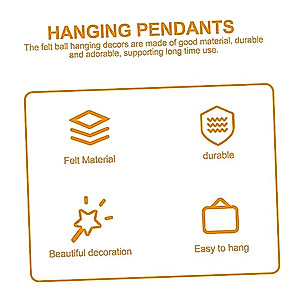 EXCEART 3pcs Christmas Felt Balls Christmas Wreath Mantel Decorations for Fireplace Prom Decorations Christmas Ball Ornaments Christams Tree Pom Pom Ball Christmas Tree Ornament Manual Red