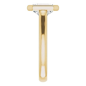 2 CT Emerald Cut Engagement Rings for Women Engagement Gifts for Women Handmade Gifts Anniversary Wedding Ring 10K/14K/18K Solid Yellow Gold