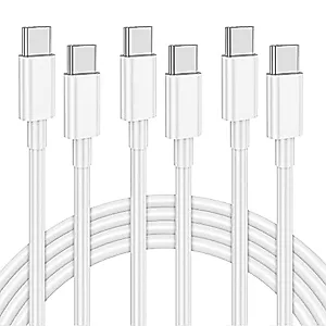 USB C to USB C Cable, Type C Charging Cable Long Apple Fast Charge Cord 3pack 10ft 60W for MacBook Pro 2020, iPad Pro 2020, iPad Mini 6, iPad Air 4, for Samsung Galaxy S22/S21/S20 Ultra, Note 20/10
