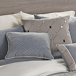 Riverbrook Home Country Manor Comforter Set, King, Beren - Blue/Tan/Ivory, 7 Piece Set