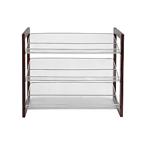 Organize It All 3 Tier Wood Frame Shoe Storage Rack