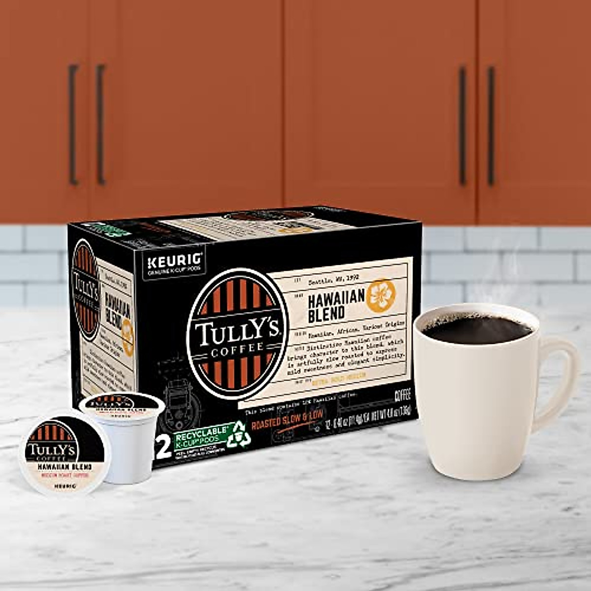 Tully's Coffee Hawaiian Blend Keurig Single-Serve K-Cup Pods, Medium Roast, 72 Count