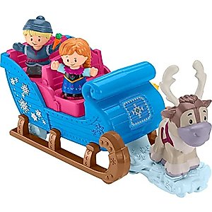 Disney Frozen Kristoff's Sleigh by Little People, Figure and Vehicle Set [Amazon Exclusive]