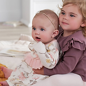 Just Born Unisex Baby 1-Pack Side Opening Gown, Vintage Floral, 0-6 Months