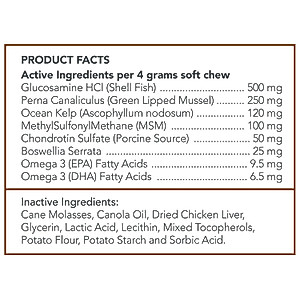 Vet's Best (3 Pack) Advanced Hip & Joint Soft Chews Dog Supplements, Each a 30 Day Supply