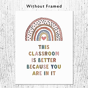 This Classroom Is Better Because You Are In It, Boho Classroom Decor, Classroom Poster, Playroom Decor, Acceptance Sign, Teacher Sign, Back to School, Unframed (8X10 INCH)