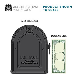ARCHITECTURAL MAILBOXES 7600P-10 MB1 Mailbox, Medium, Pewter