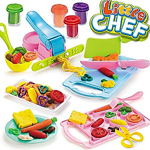 Color Dough Toys for Kid Kitchen Creations Little Chef Color Dough Set Games