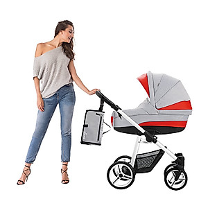 Portable Changing Pad Station for Newborn Baby Infant Diaper Mat Waterproof Compact Wristlet Clutch Holds Wipes & Diapers On The Go Travel Kit for Mom Dad in Grey by 3iveWell