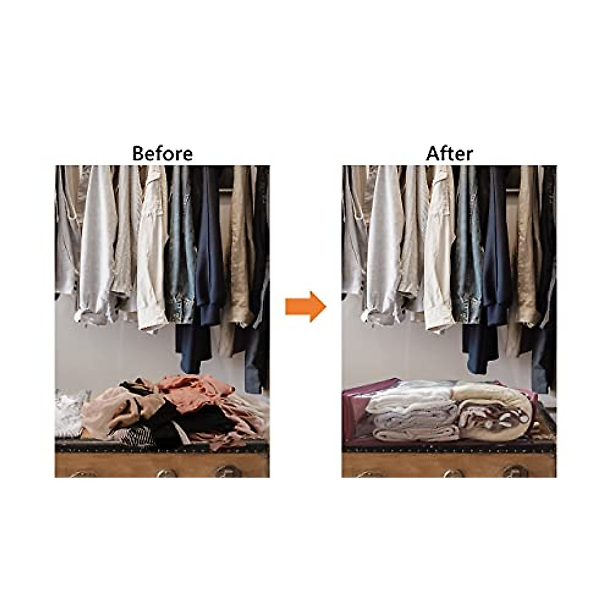 ANVI HOME Clear Vinyl Zippered Storage Bags with Handle 15x18x6 Inch Pack of 12 for Blanket, Linen, Sweater, Bed Sheet, Quilt, Clothes, Pillow, Comforter, Foldable