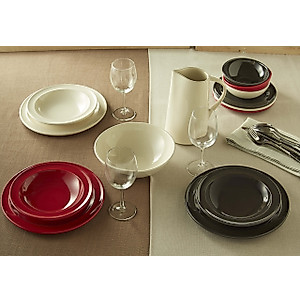 Emile Henry 8.5" x 2.75" Small Salad Bowl | Flour, Red