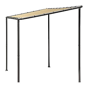 ShelterLogic 10' x 6' Solano Gazebo Canopy Charcoal Carbon Steel Frame and Marzipan Water-Resistant and Sun Protection Tan Cover