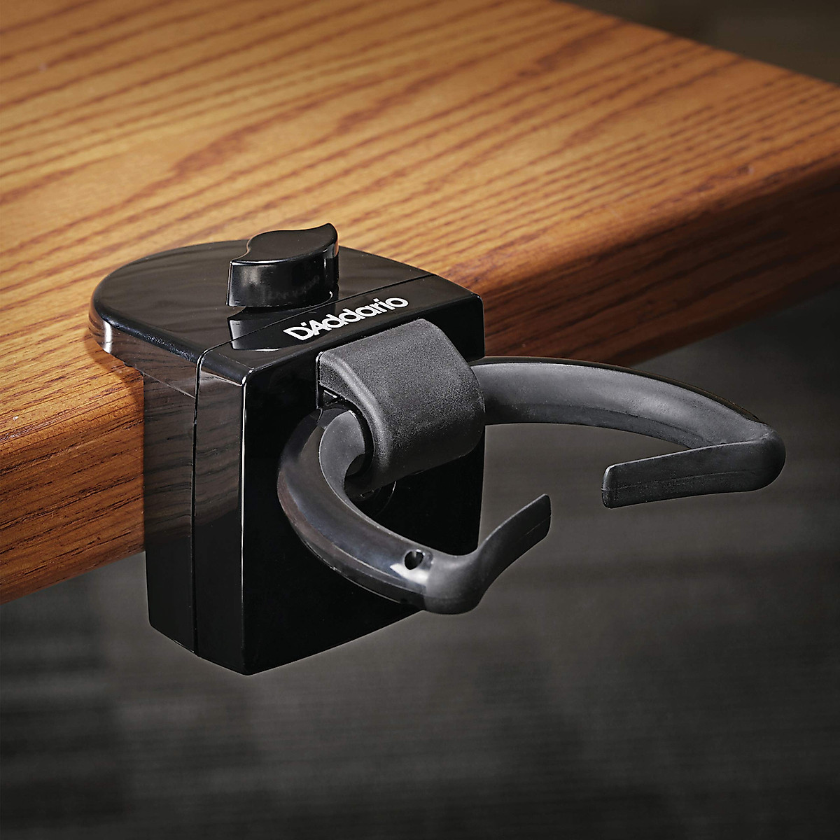 D'Addario Accessories Guitar Dock - Adjustable Clamp Guitar Neck Rest - Fits to Any Flat Surface with Edge - Rotates for Multiple Angles