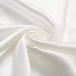 Lonxu Womens Satin Pajamas Set White S