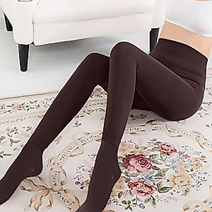 Fleece Lined Joggers for Women Comfort Sweatpant Lightweight Jogger Sweatpant(A-Coffee,One Size)