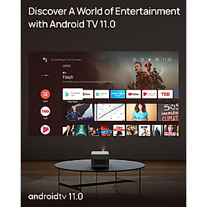 XGIMI HORIZON Ultra 4K Projector - 100" + Dolby Vision, Dual Light, ISA 3.0, 2300 ISO Lumens, Android TV 11, 2x12w Harman Kardon, Optical Zoom - Home Theater Projector with WiFi and Bluetooth