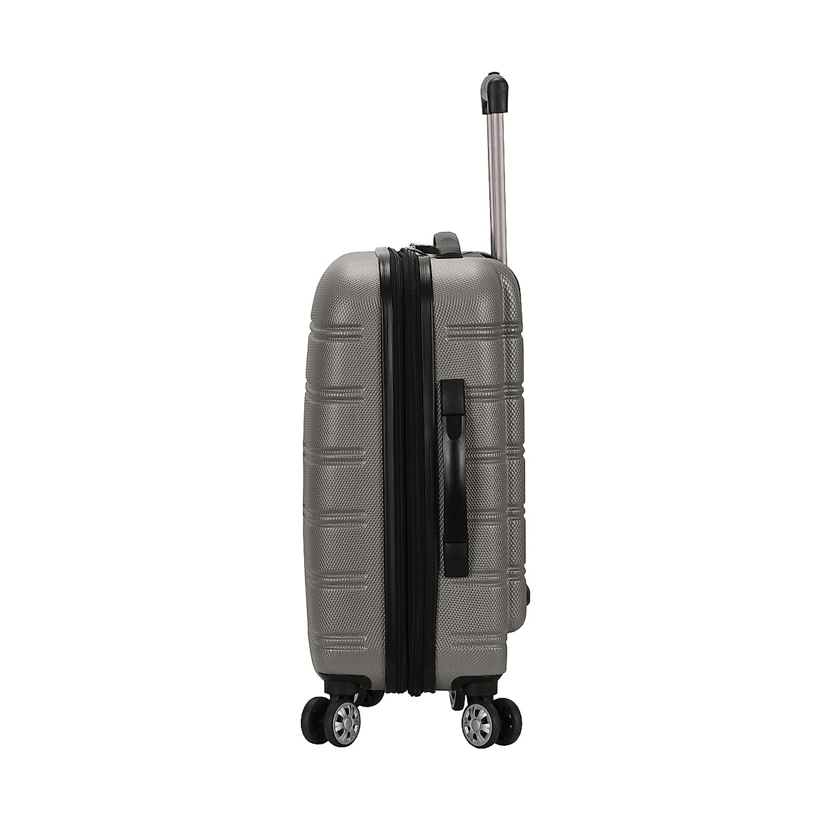 Rockland Melbourne Hardside Expandable Spinner Wheel Luggage, Silver, 2-Piece Set (20/28)