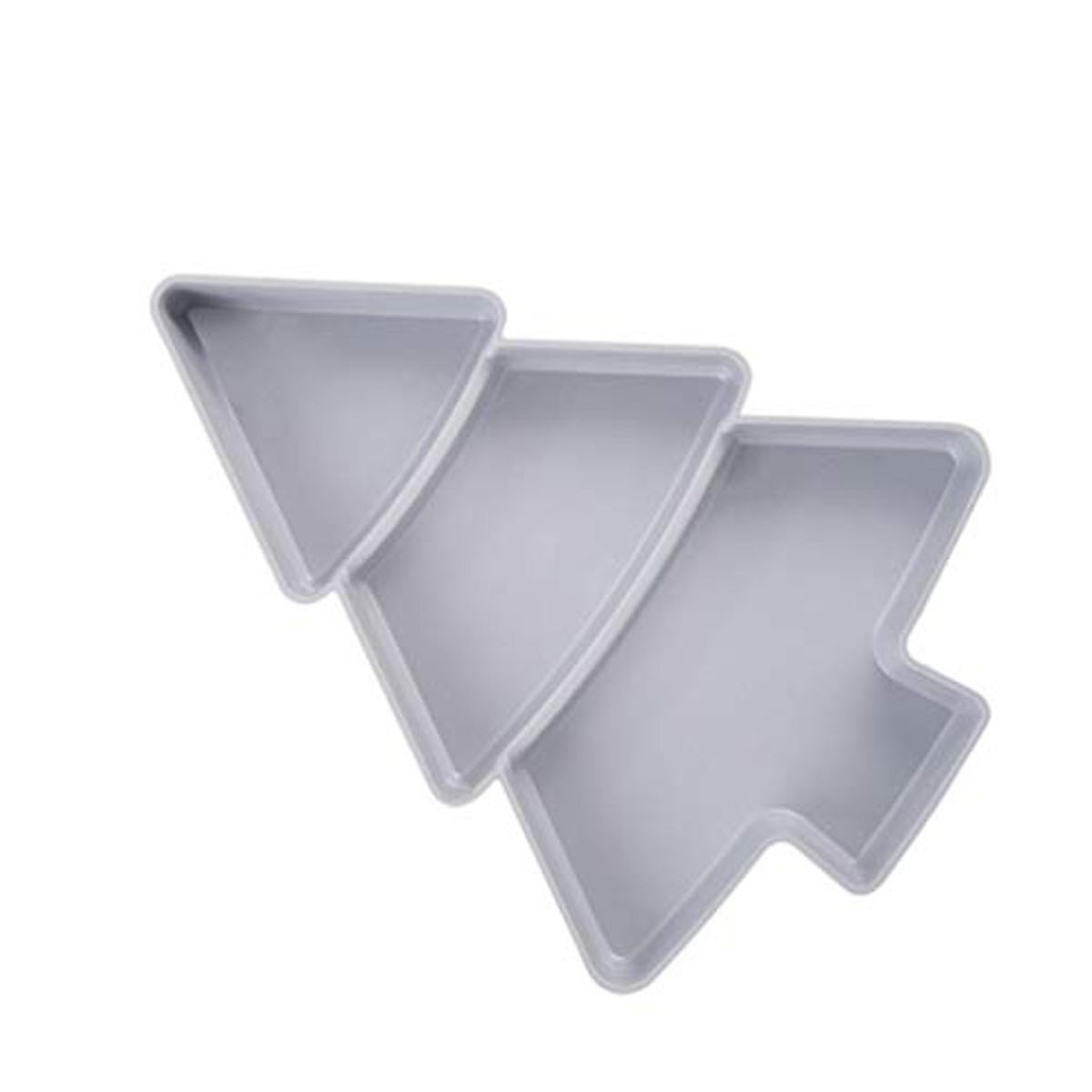 UPKOCH Fruit Plate Creative Christmas Tree Shape Dessert Plate Plastic Nuts Snacks Plates Portable Dishes Serving Tray (Grey)