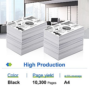 1 Pack 601H 60F1H00 High Yield Return Program Toner Cartridge Black MX310 Compatible Replacement for Lexmark MX310dn MX611de MX511de MX410de MX611dhe MX610de Printer Toner