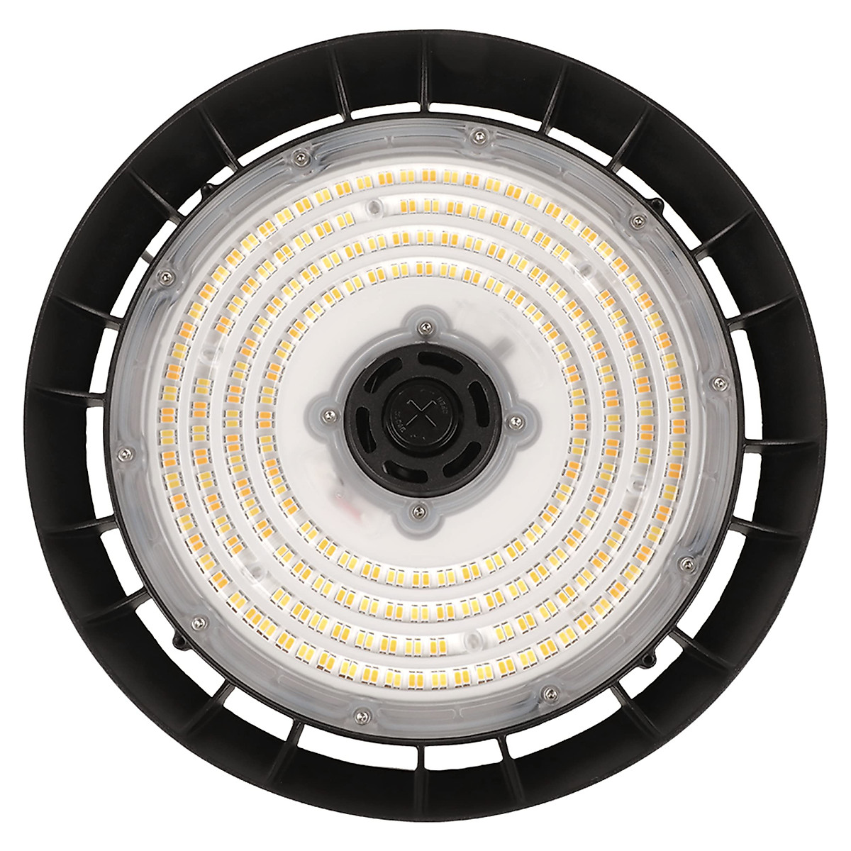 THE LIGHT MASTER - UFO LED Highbay Light – Power and CCT Adjustable, 200W/220W/150W, 38500 lm – 120-277 V – IP 65 Waterproof, UL, DLC – Garages, Warehouses, Storage Facilities, Factories