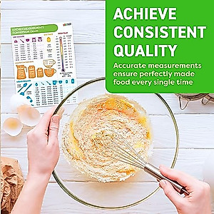 Kitchen Conversion Chart Magnet - Imperial & Metric to Standard Conversion Chart Decor Cooking Measurements for Food - Measuring Weight, Liquid, Temperature - Recipe Baking Tools Cookbook Accessories