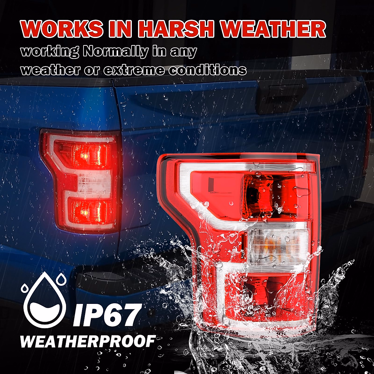 MZORANGE Brake Tail Light Rear Lamp For Ford F150 F-150 2018 2019 2020 (Left Driver Side)