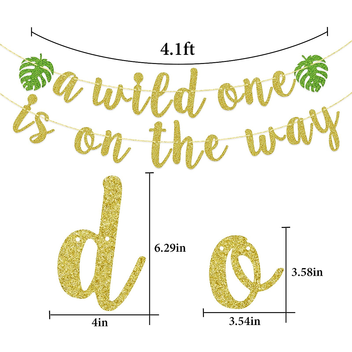 A Wild One is on the Way Banner, Safari Baby Shower Decoration, Welcome Baby Sign, Jungle Birthday Party Supplies