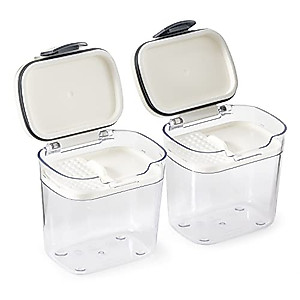 Progressive Prepworks ProKeeper 6 Piece Kitchen Clear Plastic Airtight Food Storage Organization Container Baking Canister Set, White
