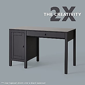 Rust-Oleum 330505 Universal All Surface Spray Paint, 12 oz, Matte Farmhouse Black & 249087 Painter's Touch 2X Ultra Cover, 12 Ounce (Pack of 1), Matte Clear, 12 Fl Oz