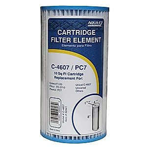 Aqua EZ - 6 Pack - 10 Sq. Ft. Pool and Spa Filter Replacement for Unicel C-4607, Filbur FC-3710, Pleatco PC7-120, and More